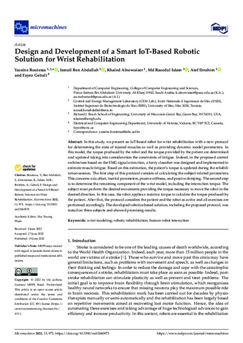 pdf design and development of a smart iot based robotic solution for