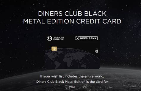 HDFC Diners Club Black Metal Credit Card Review Features Key Benefits