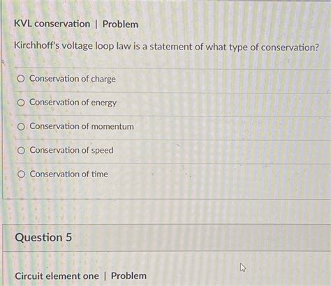 solved kvl conservation ﻿problemkirchhoff s voltage loop
