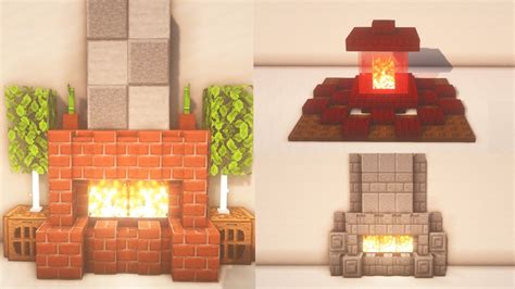 Minecraft Simple Fireplace Design And Ideas Youtube