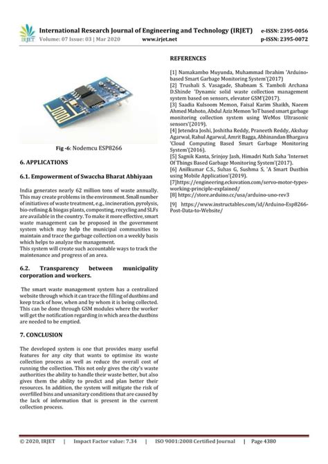 Irjet Effective Garbage Management System Based On Iot Pdf