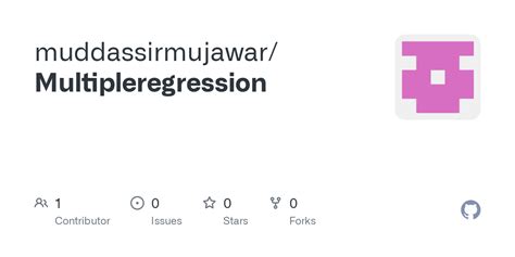 Github Muddassirmujawarmultipleregression