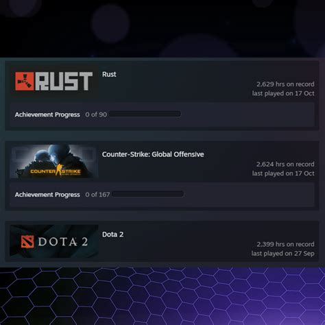 Buy ️ Rust Account 2600 Hours 56 Drops Skins 44 Games Cheap Choose