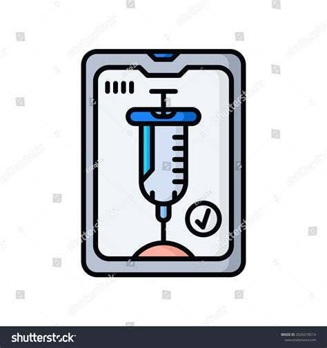 Vaccination App Icon Ilustration Ui Stock Vector Royalty Free
