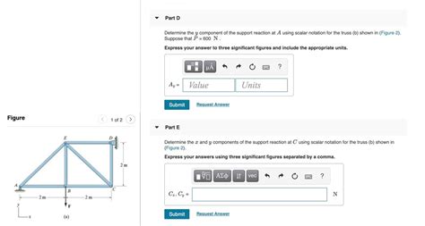 solved review part a determine the y component of support