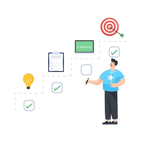 학업 경력 일러스트 디자인 편집 가능한 벡터 프리미엄 벡터