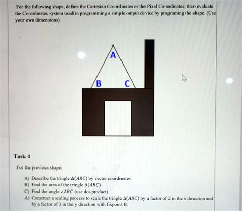 solved for the following shape define the cartesian coordinates or