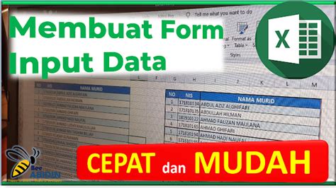 Cara Membuat Form Input Data di Ms. Excel - PanduBio
