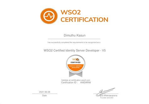 dimuthu kasun on linkedin became wso2 certified identity server