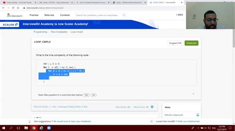 6 Interviewbit Time And Space Complexity كورس تحليل الخوارزميات