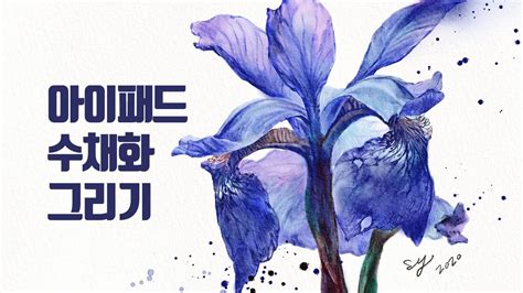 아이패드로 수채화 그리기 프로크리에이트 꽃 수채화 그림 수채화 브러쉬 추천 Ipad Watercolor Youtube