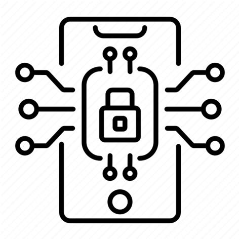 Mobile Security Protection Password Cybersecurity App Icon