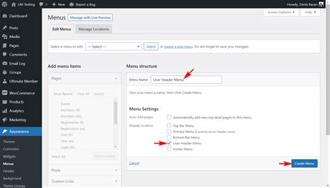 Setting Up User Header Menu Ultimate Member