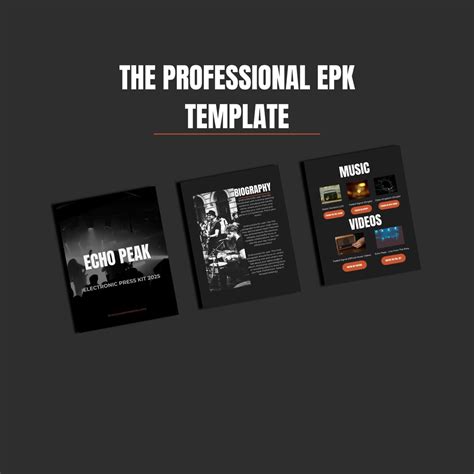 Editable Canva Epk Template For Musicians Dj Press Kit Etsy Uk