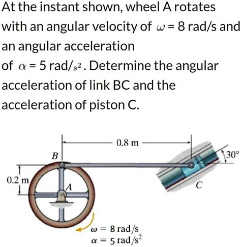 Solved Dynamic Problem Solving At The Instant Shown Wheel A Rotates