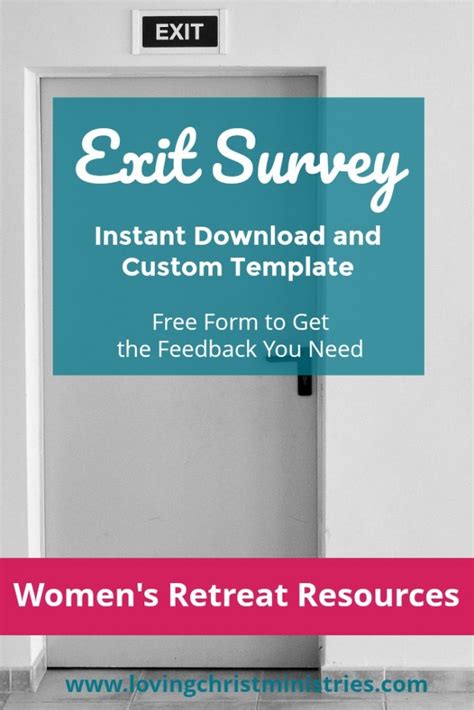 FREE Women S Retreat Exit Survey Loving Christ