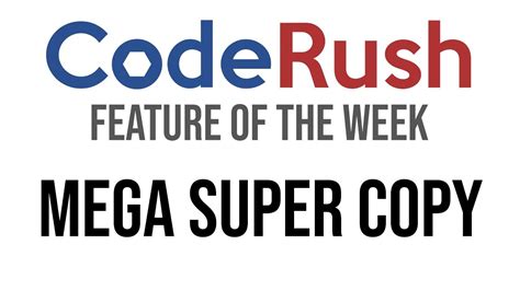 coderush fotw mega super copy youtube