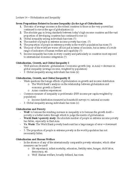 Lecture 14 Globalization And Inequality Lecture 14 Globalization And Inequality Seven