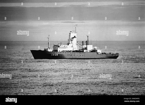 A Port View Of The Soviet Missile Range Instrumentation Ship Kamchatka Country Unknown Stock