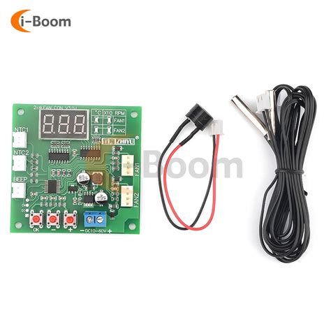 Dc10 60v Fan Motor Controller Pwm Dual Way Temp Control Module High