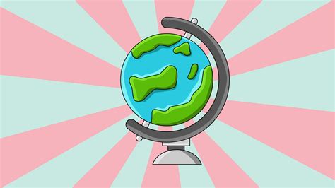 Animated Globe Icon With A Rotating Background 35616408 Stock Video At