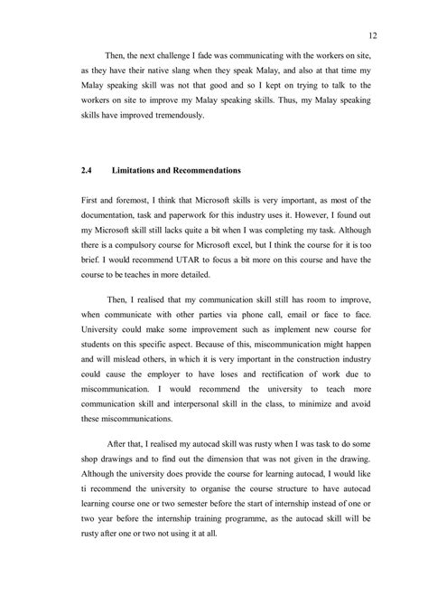 Internship Report Uebq3916 Industrial Training Utar Thinkswap