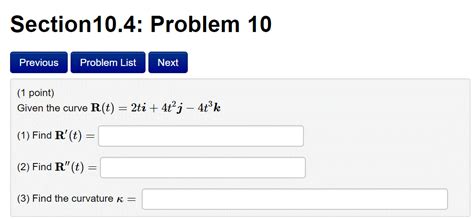 Solved Given The Curve R T Ti T J T K Find R Chegg