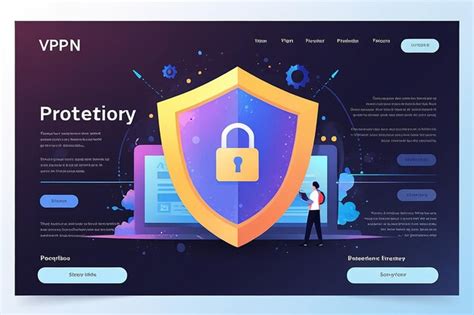 Data Protection Concept Cyber Security Vector Illustration Privacy Technology Vpn Protect Banner
