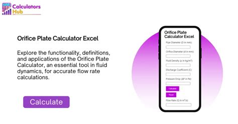 Orifice Plate Calculator Online Calculatorshub