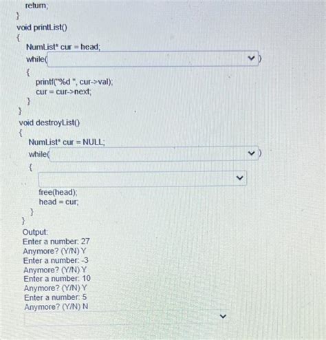 Solved Place The Correct Lines Of Code To Implement