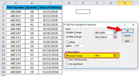 F Test In Excel Examples How To Perform Excel F Test