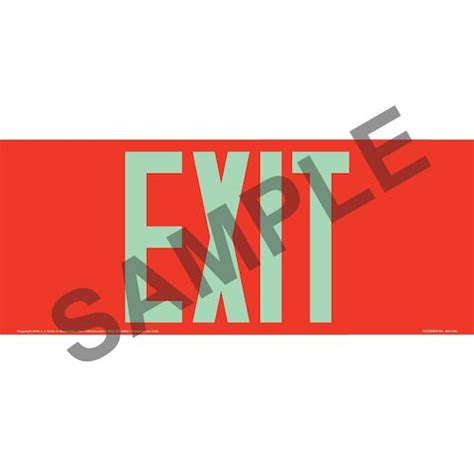 Pink Exit Sign