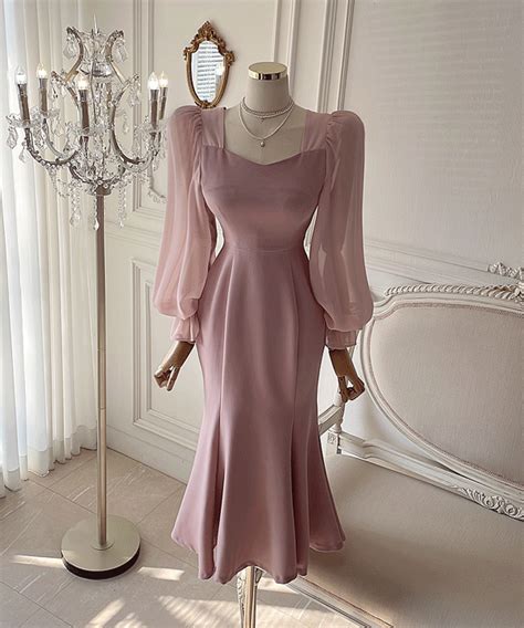 레아체 시스루 롱원피스 결혼식 하객룩 행사룩 데이트룩 파티룩 상견례룩 예복 브라이덜샤워 럭셔리원피스 돌잔치 돌잔치원피스 셀프웨딩 웨딩촬영 쉬폰원피스 시스루원피스 머메이드원피스