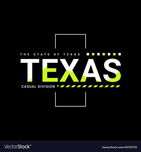 Texas Writing Suitable For Designing T Shirts Vector Image