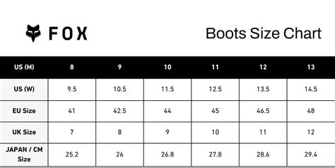Fox Racing Sizing Chart Fit Guides For Fox Jerseys Pants Helmets