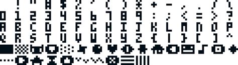 5x7 Font For Pico 8 — Max Glenister