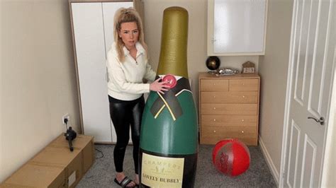 Giant Bottle Sit Pop Hd Inflatable Fetish Girl Clips4sale