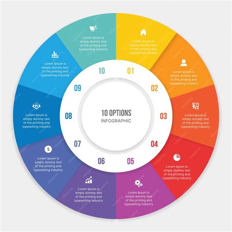 Cycle Infographic Template Design With 10 Steps Process Workflow Diagram Premium Vector