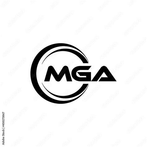 Vecteur Stock Mga Letter Logo Design With White Background In