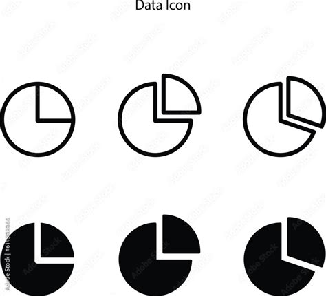 Data Analysis Thin Line Icon Set Data Processing Outline Pictograms