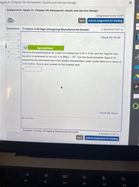 Solved Assignment Apply It Chapter 05 Homework Goods And