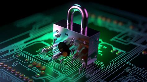 3d Render Of Padlock And Network Connection With Copy Space Featuring Cutting Edge Cybersecurity