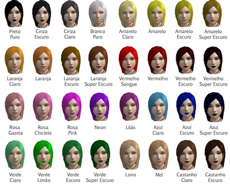 Up De Contas Perfect World Tabela De Cores