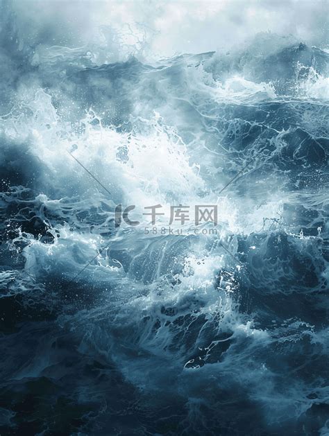 黑暗梦幻大海背景油流背景暗海流高清摄影大图 千库网