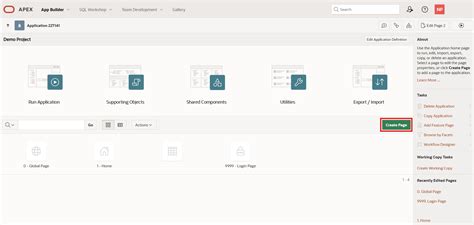 Creating A Classic Report Using The Create Page Wizard And Show Its Region Content Dynamically