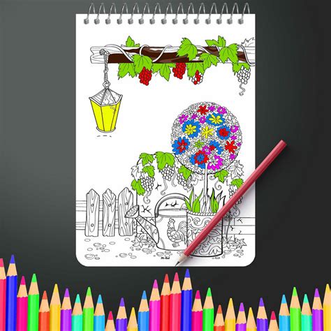 قیمت و خرید دفتر رنگ آمیزی مستر راد مدل ماندالا طرح آرامش باغ مهربانی و