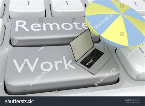 3d Illustration Computer Keyboard Script Remote Stock Illustration