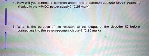 SOLVED How Will You Connect A Common Anode And A Common Cathode Seven Segment What Is The