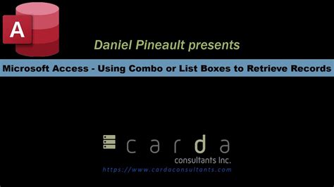 Microsoft Access Using Combo Or List Boxes To Retrieve Records Youtube