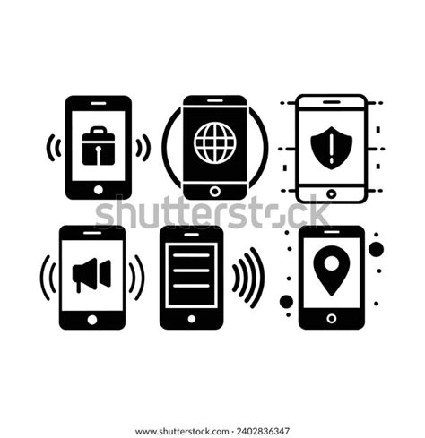 Set Mobile Phone Applications Icon Stock Vector Royalty Free 2402836347 Shutterstock
